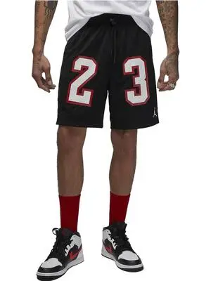JORDAN Essentials Graphic Mesh Shorts - Black/white/red