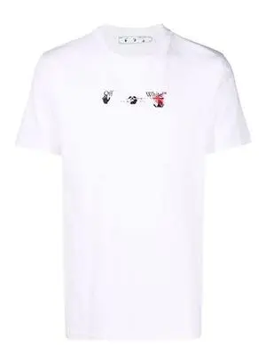 Off-White Fw21 Arrow Pattern Short Sleeve Version - White