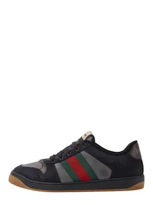 Gucci Screener Sneakers - Black/green/red