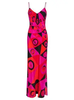Emilio Pucci Printed Silk Maxi Dress - Pink