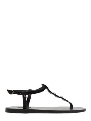 ANCIENT GREEK SANDALS Ilida Studded Suede Sandals - Black