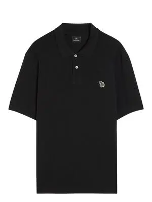 Paul Smith Appliquéd Piqué Cotton Polo Shirt - Black