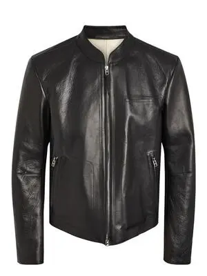 TOM FORD Tom Ford Stand-Collar Leather Biker Jacket