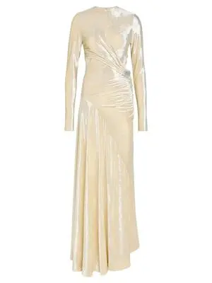 PACO RABANNE Rabanne Embellished Velour Gown