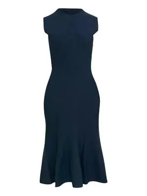 Stella McCartney Sleeveless Fluted-hem Midi Dress - Blue