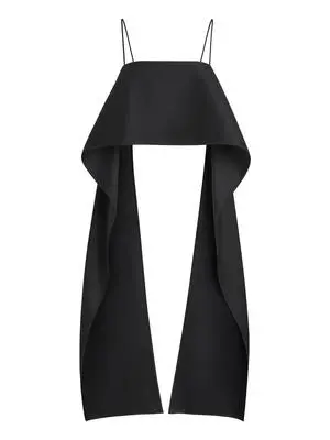 Camilla And Marc Draped Satin Top - Black