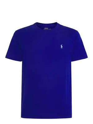Polo Ralph Lauren Cotton Custom-fit Polo Pony T-shirt Blue