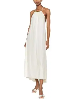 AGUA DE COCO Halterneck Midi Dress - Neutrals