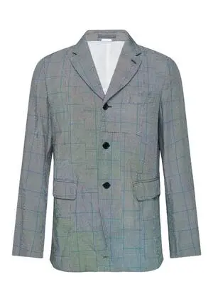 Comme Des Garçons Patchwork Glen-check Blazer - Grey