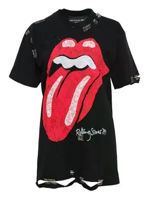 DRY CLEAN ONLY DRY CLEAN ONLY Amy Distressed Graphic-Print T-Shirt