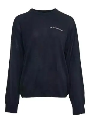 REST & RECREATION Layered Logo-print Sweater - Blue