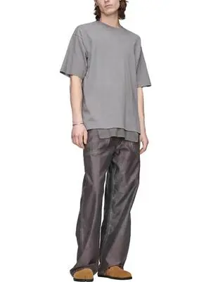 MAISON MARGIELA Wide-leg Trousers With Stitched Pocket Detail - Grey