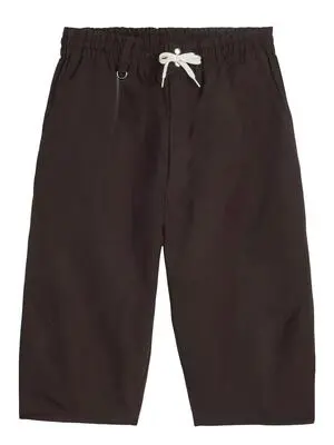 Y3 X Wales Bonner Drawstring Logo-embroidery Shorts - Brown