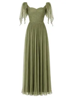ROSERRY Elizabeth Silk Gown - Green