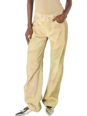 MARINE SERRE Faded Moon Motif Jeans - Neutrals