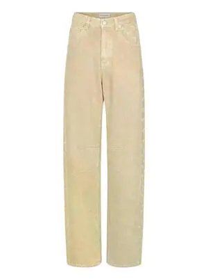 MARINE SERRE Moon-print Faded Jeans - Neutrals
