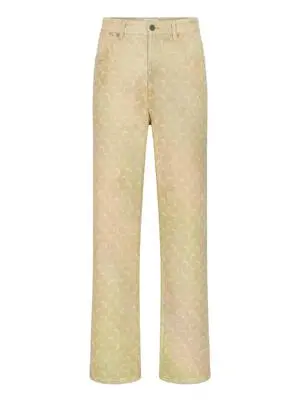 MARINE SERRE Moon Print Faded Jeans - Neutrals