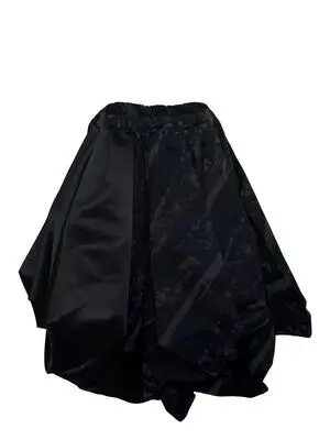 Comme Des Garçons Abstract Print Gathered Skirt - Black