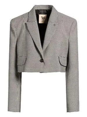 ANIYE BY Single-breasted Houndstooth Blazer - White