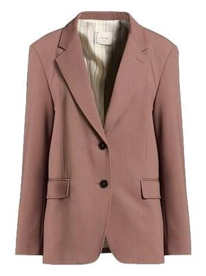 ALYSI ALYSI Single-Breasted Twill Blazer Light Brown