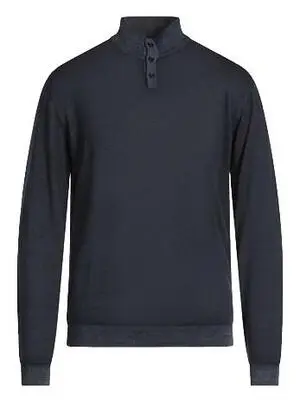WOOL & CO Merino Wool Turtleneck Pullover - Navy