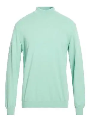 WOOL & CO Turtleneck Merino Wool Pullover - Blue