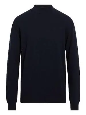 WOOL & CO Turtleneck Merino Wool Pullover - Navy
