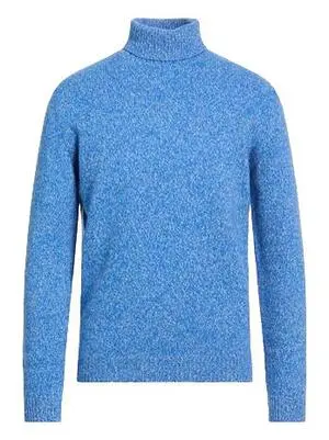 WOOL & CO Turtleneck Wool" Pullover - Blue