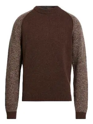 WOOL & CO Mélange Crewneck Sweater - Brown