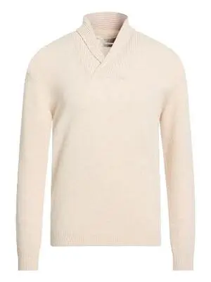 WOOL & CO Lightweight Wool V-neck Sweater - White