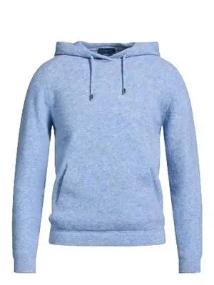 DANIELE FIESOLI Merino Wool Blend Hooded Sweater - Blue