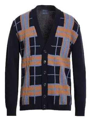 DANIELE FIESOLI Merino Wool And Polyamide Cardigan - Navy