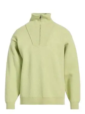 DANIELE FIESOLI Light Merino Wool And Cashmere Half-zip Turtleneck - Green