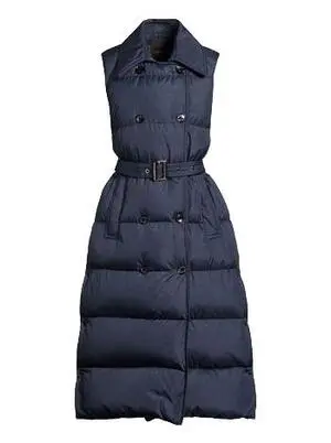 MOORER Sleeveless Puffer Coat - Navy