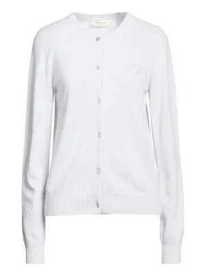 Blumarine Blumarine Black Cashmere Cardigan Light Grey