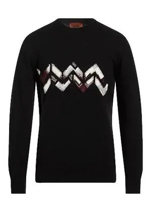 MISSONI Missoni Black Wool And Polyamide Knit Crewneck Sweater