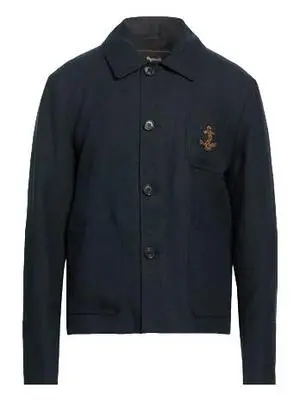 SEALUP Midnight Linen Single-breasted Jacket - Blue