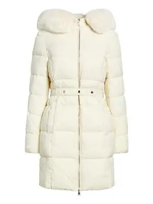 OLTRE Cream Polyamide Puffer Jacket - White
