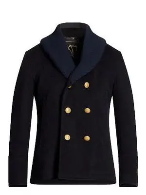 SEALUP Midnight Wool And Cashmere Double-breasted Coat - Blue
