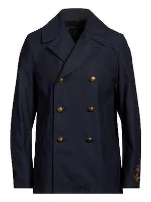 SEALUP Linen And Cotton Blend Trench Coat - Navy
