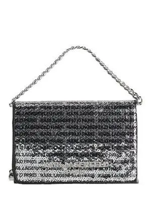 Karl Lagerfeld Sequined Flap Bag - Silver