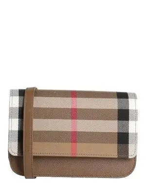Burberry Calfskin Cross-body Bag - Camel