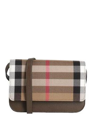 Burberry BURBERRY Camel Calfskin And Cotton Cross-body Bag Camel