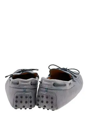 TOD'S Braided Bow Loafers - Grey