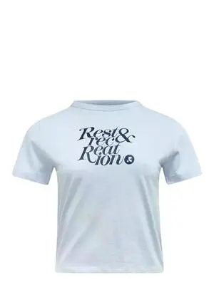REST & RECREATION Logo Print T-shirt - Blue
