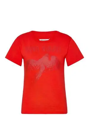 MAISON MARGIELA Maison Margiela Cotton T-Shirt With Bird Motif Red