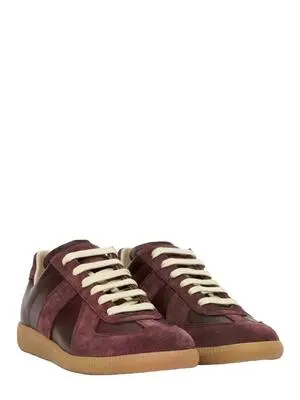 MAISON MARGIELA Replica Leather Sneakers - Red