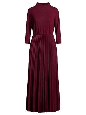 OLTRE Knitted Maxi Dress - Red