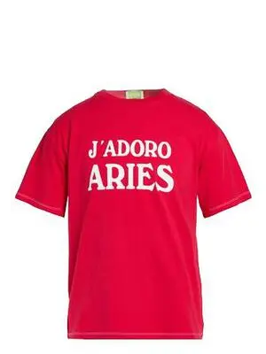 Aries Man T-shirt Red Size L Cotton Red