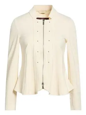 High Jacket In Rayon, Nylon, And Elastane Blend - Ivory